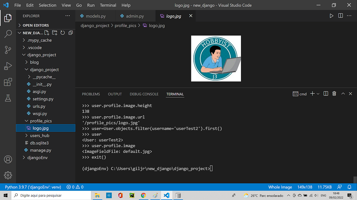 A Django Blog In VS Code — Upload Profile Picture | by J3 ...