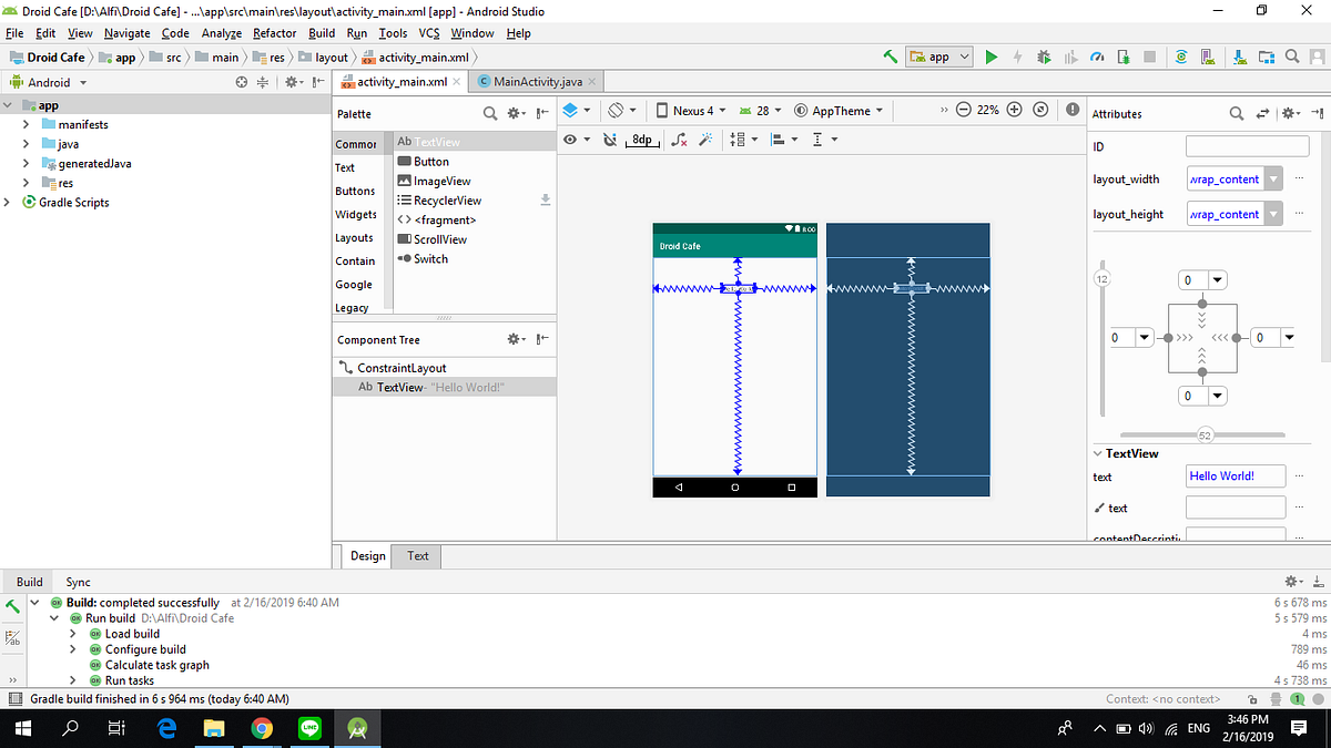 User Interface.. A. Make the new project named droid… | by Alfi Syahri ...