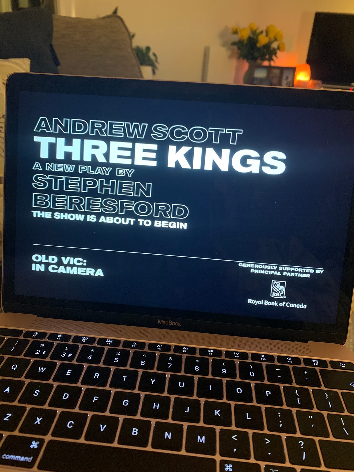 Three Kings with Andrew Scott. September 3, 2020. Old Vic, In Camera ...