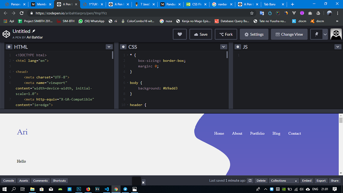 Membuat Navbar dengan CSS3 dan HTML 5 | by ari bahtiar | Ari Bahtiar | Medium