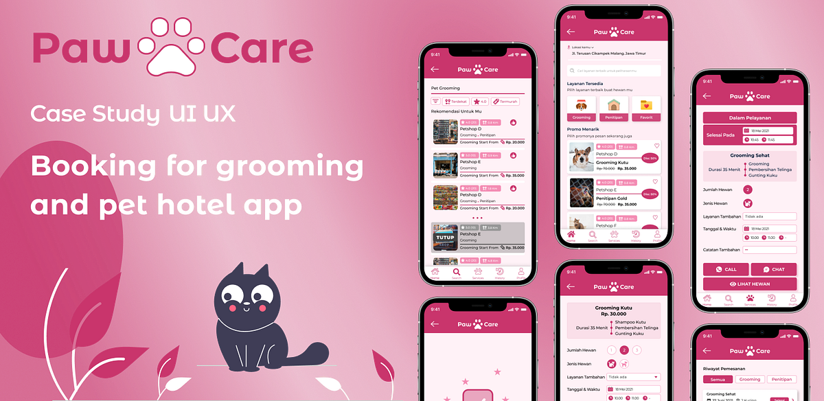 Case Study UI UX— Booking for grooming and pet hotel app | by Miga ...