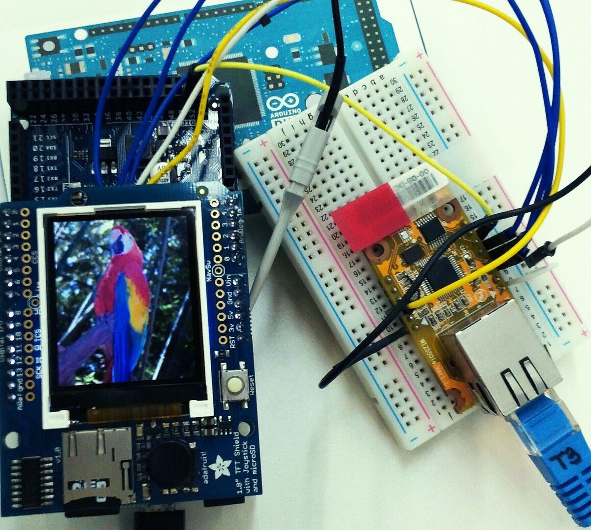 Simple Ethernet Cloud Digital Photo Frame (DPF) with Arduino DUE + 1.8 ...