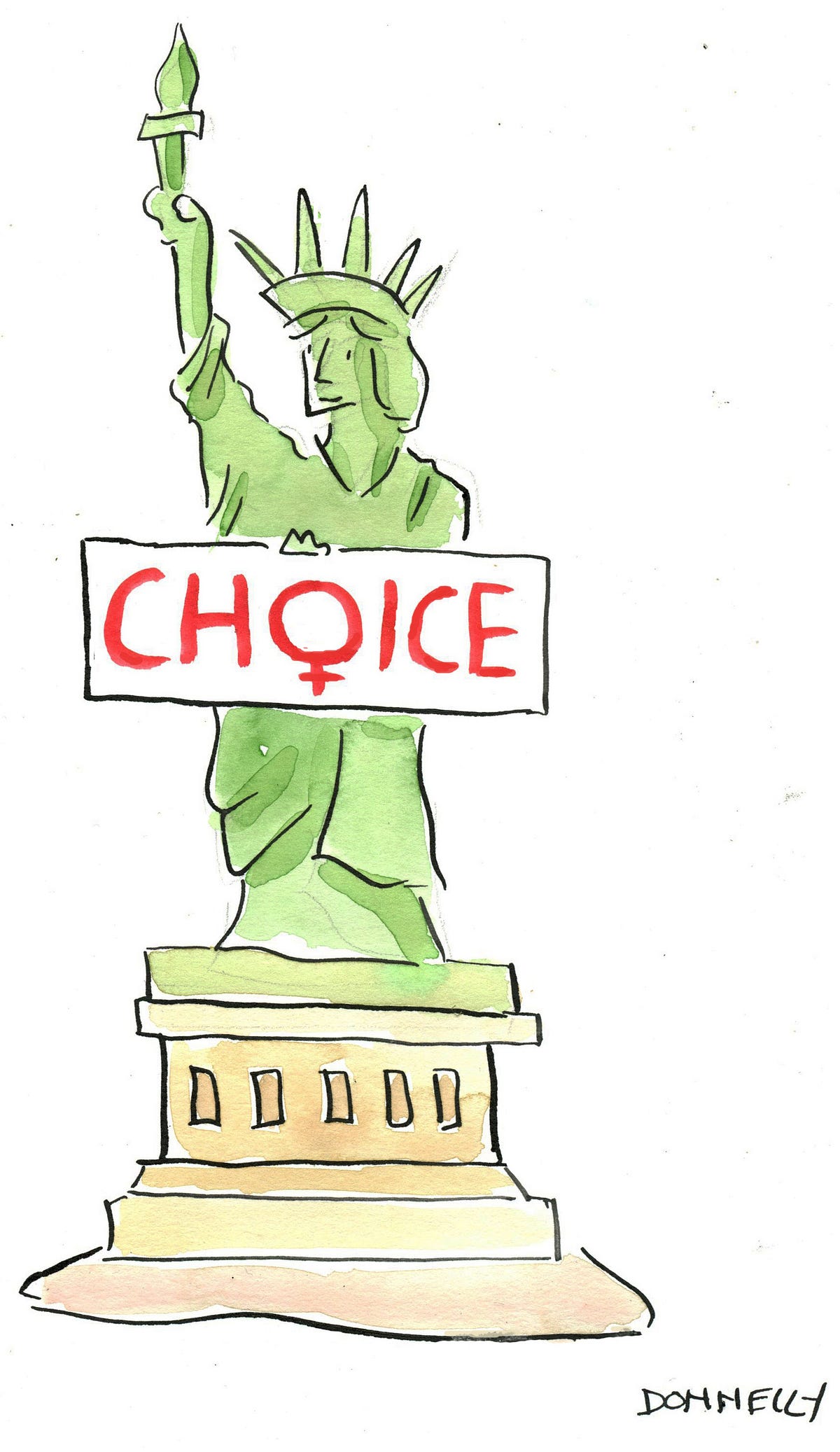 Freedom To Choose Is Freedom. Lady Liberty gets it | by Liza Donnelly ...