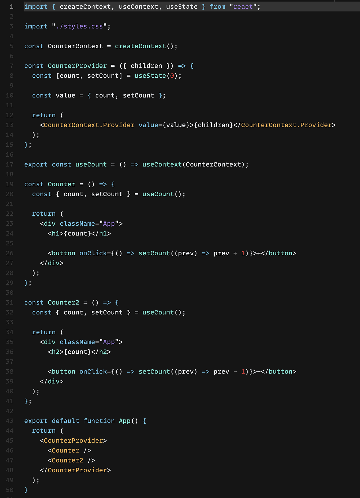useContext, an introduction 6/29. What is the useContext hook? | by ...