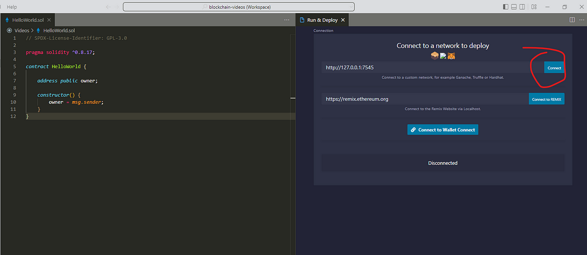 Compile And Deploy Solidity Smart Contracts Inside Vscode Connect Using Ganache Part — 1 By