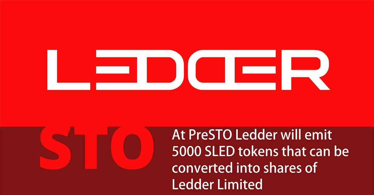 At PreSTO Ledder will emit 5000 SLED tokens that can be converted into ...