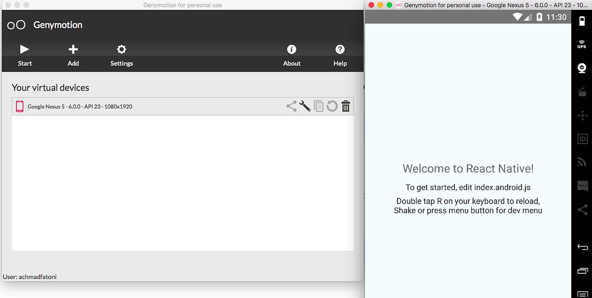 Android studio react native - projectops