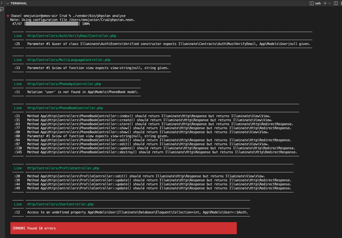 Find Bugs in your PHP Application before deployment. | by Omo Junior | Jan, 2023 | Medium