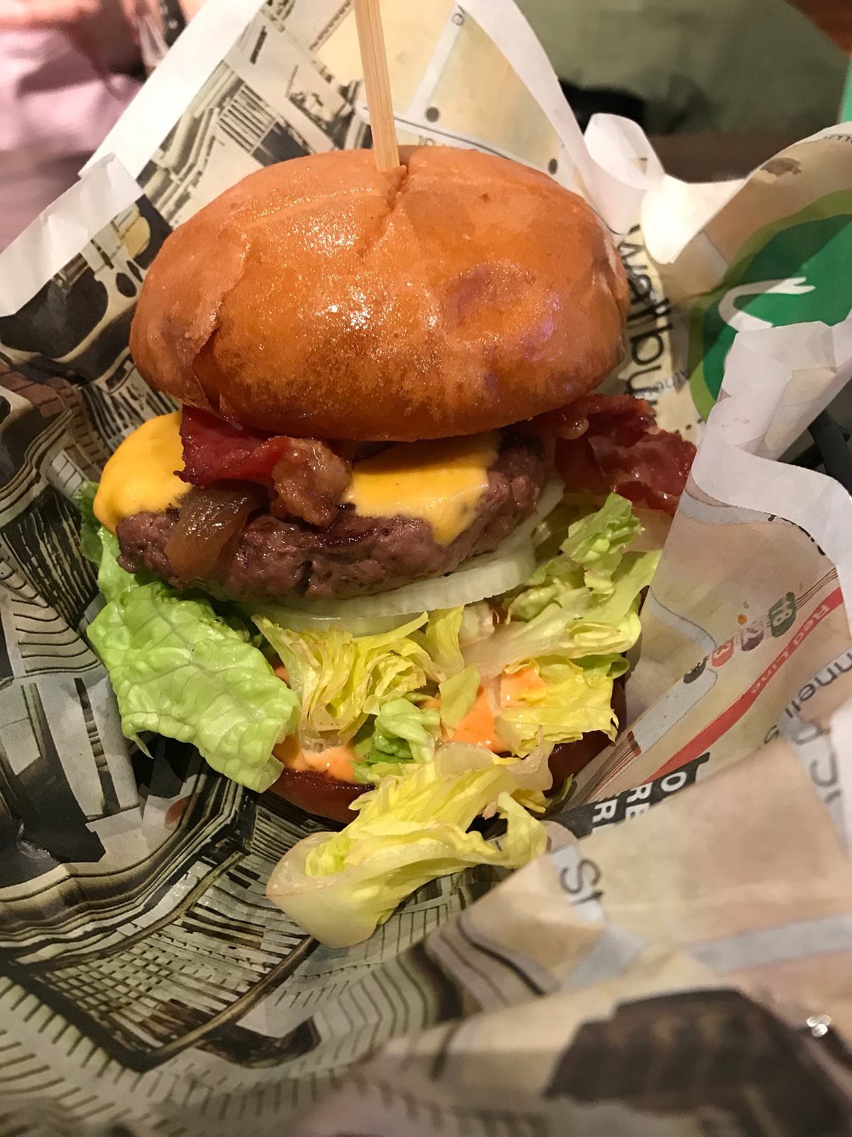 Wahlburger – The Our Burger. 1/3 lb burger, lettuce, onion, American ...