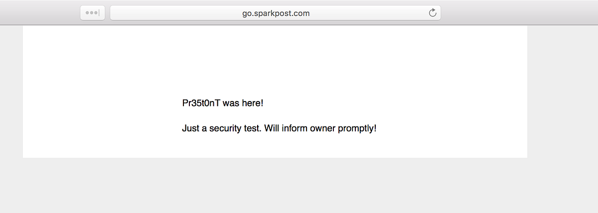 Subdomain takeover on SparkPost service | by Preston T | Preston’s ...