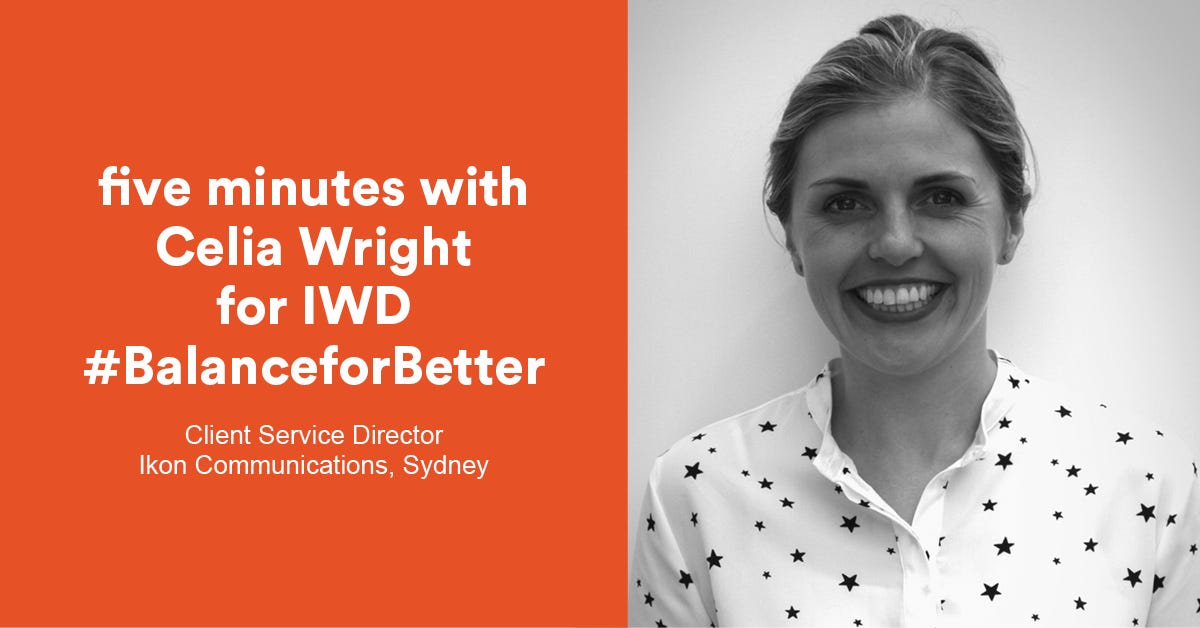 5 Minutes with Celia Wright on IWD | by Ikon Communications | Medium