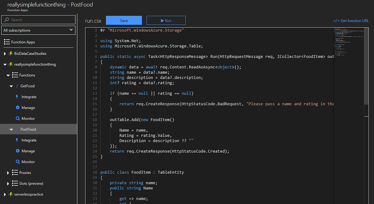 A Simple Serverless Api Using Azure Tables And Functions By Alex 8566