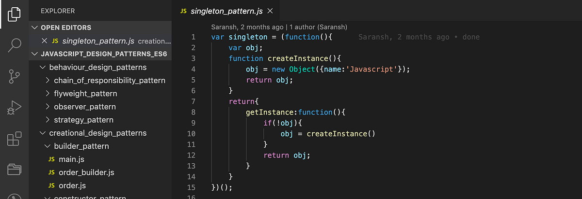 Node.js : Design patterns in javascript(ES6) | by Saransh Khobragade | Medium