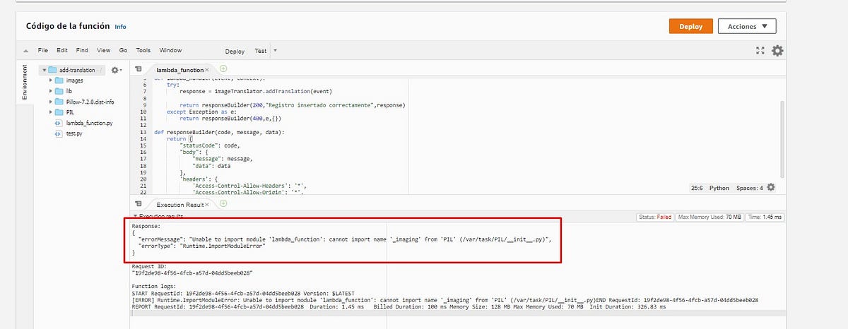 AWS Lambda Python PIL cannot import name ‘_imaging’ | by derek urizar ...