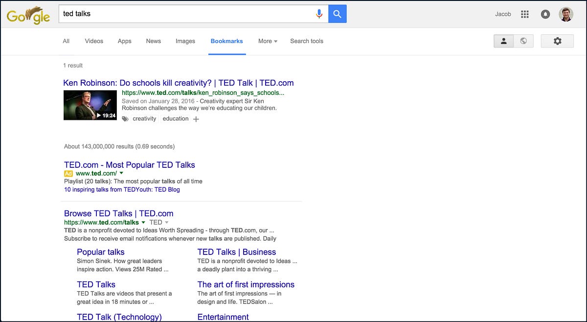 Bookmarks Are Broken. A couple weeks ago, I did a Google… | by Jacob ...