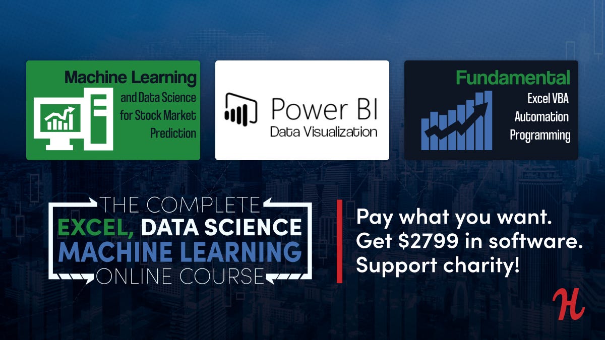 The Complete Excel, Data Science, Machine Learning Online Course Bundle - Humble Bundle Partner ...