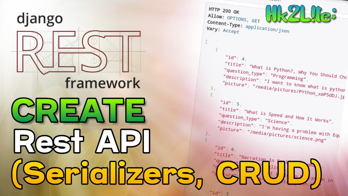 Django Rest Framework — Create Rest Api Serializers Crud — Codechit