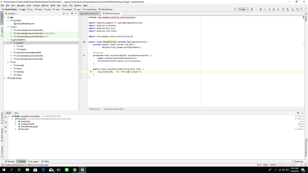 Android fundamentals 02.1: Activities and intents | by Daniel Sinaga | Medium