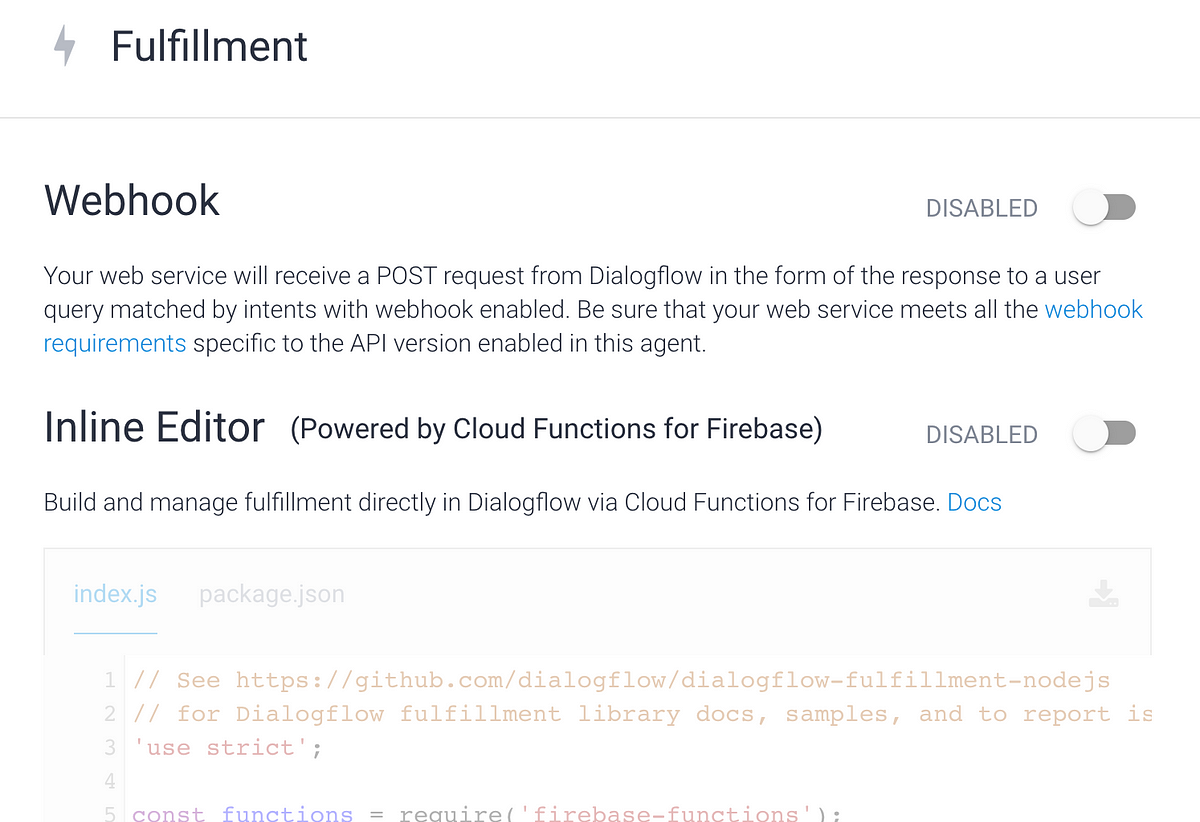 Hands On H Dialogflow Fulfilment Firebase Inline Editor By Wolke林建宏 Wolkesau Medium