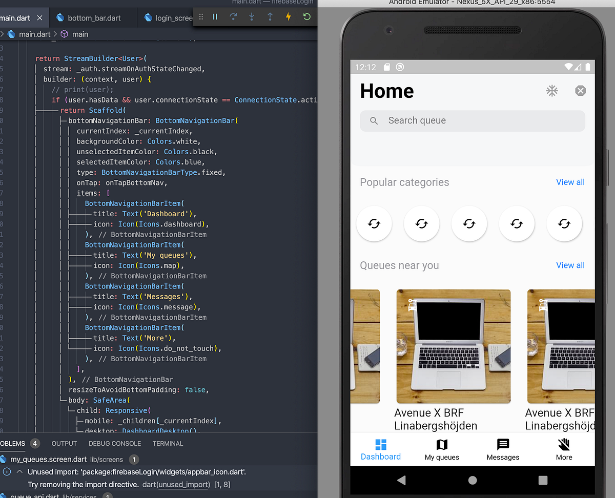 First preview of Queue Flutter app | by Tobias Larsson | Medium