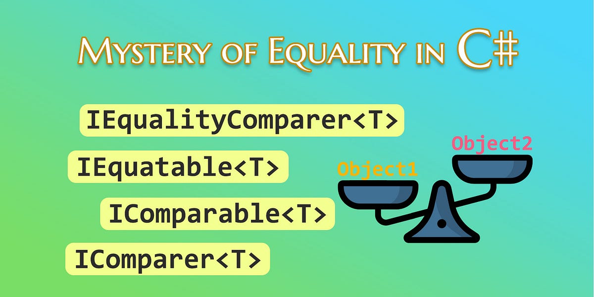 Mystery Of Equality In C Iequatable Iequalitycomparer Icomparable Icomparer By Sasan