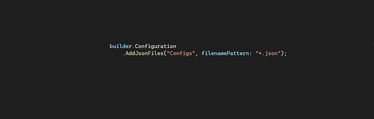 Asp Core Configuration Adding All Configs At One Line Of Code By