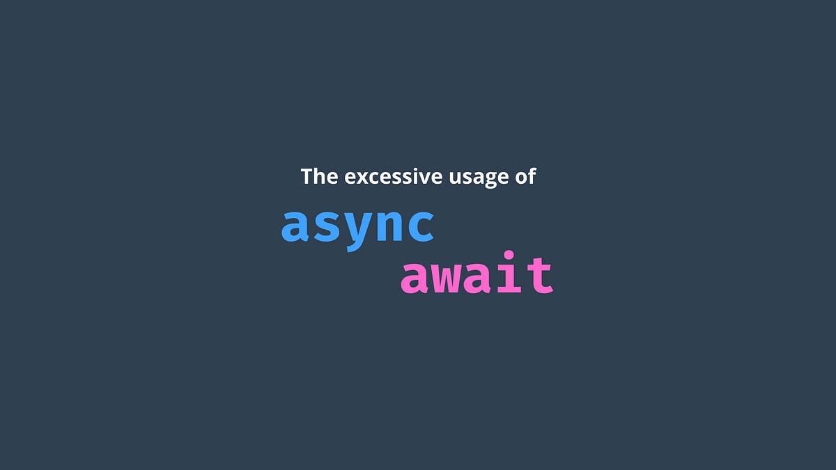Error Handling and async-await. I would like to start this post by ...