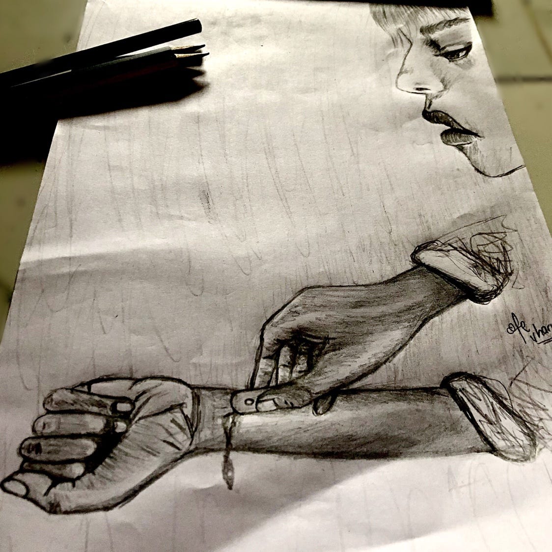 Pencil Drawings Of Suicide
