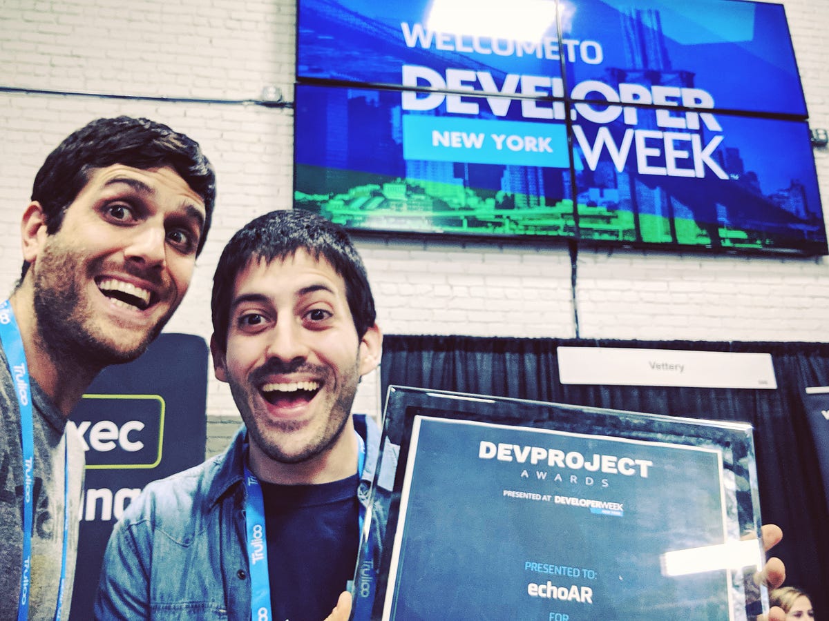 echoAR wins the DevProject Award. June 20, 2019- echoAR is the winner ...