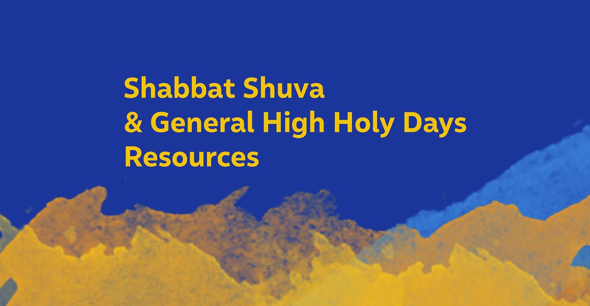Shabbat Shuva Program Ideas!. Shabbat Shuva is the Shabbat that falls ...