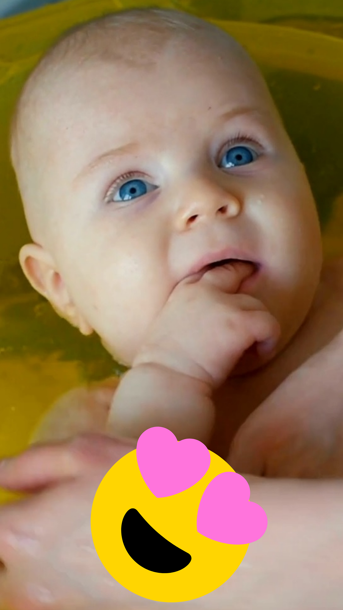 Joyful Baby Enjoying Bathing. Joyful Baby Enjoying Bathing | by Art ...