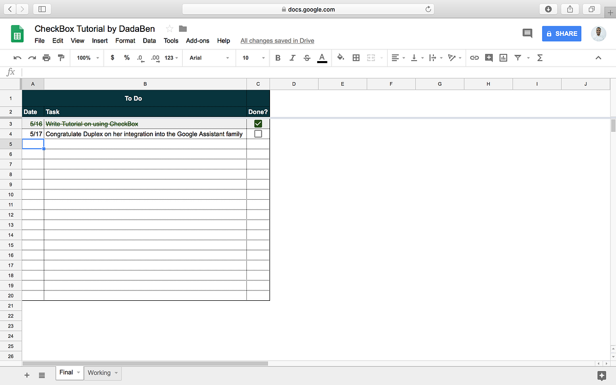Tutorial: How to build your own beautiful ToDo list Sheet | by Benjamin ...