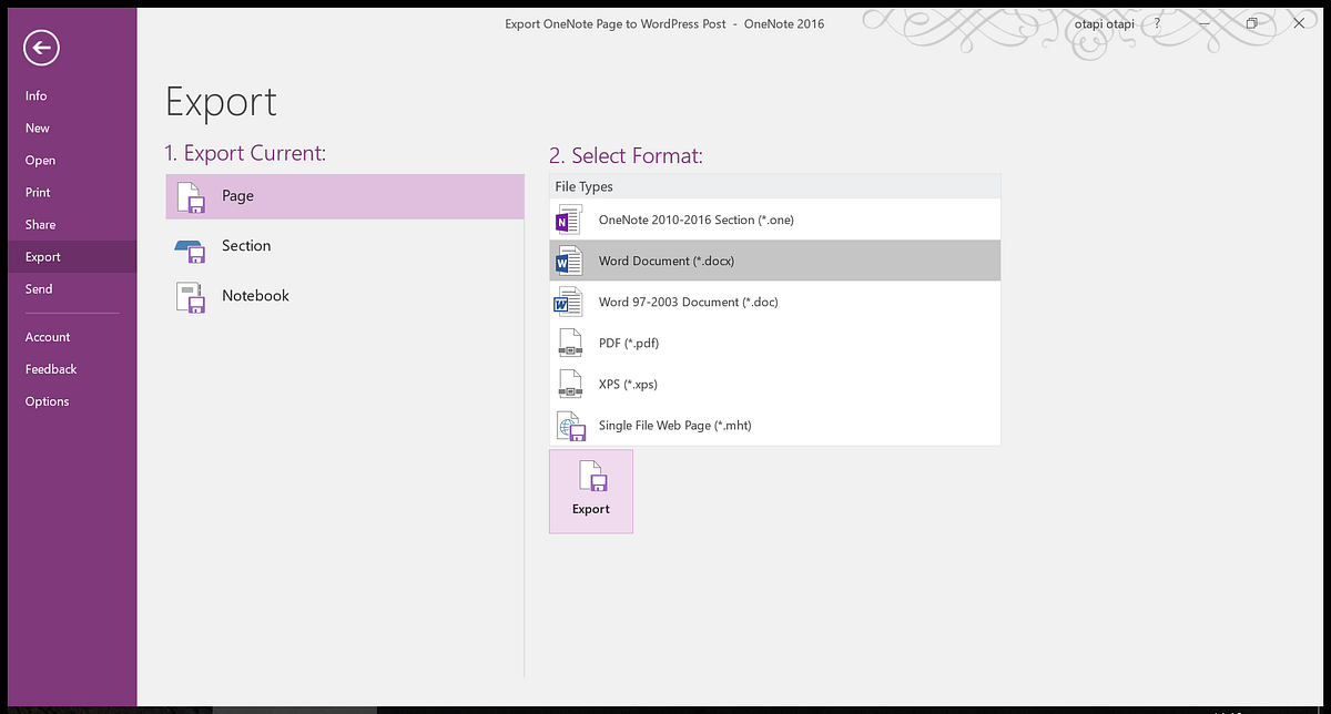 Export Onenote Page To Wordpress Post By Barnabás Nagy Medium