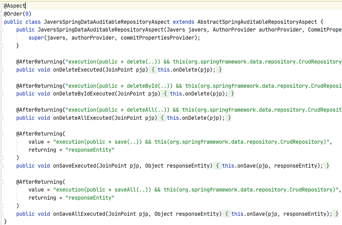 Customizing Javers Audit Behavior Medium