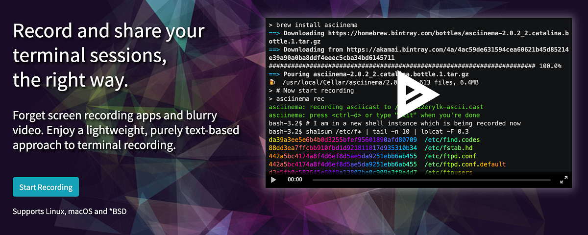 Terminal Session Recorder with asciinema | by ervinismu | pengenpaham | Medium