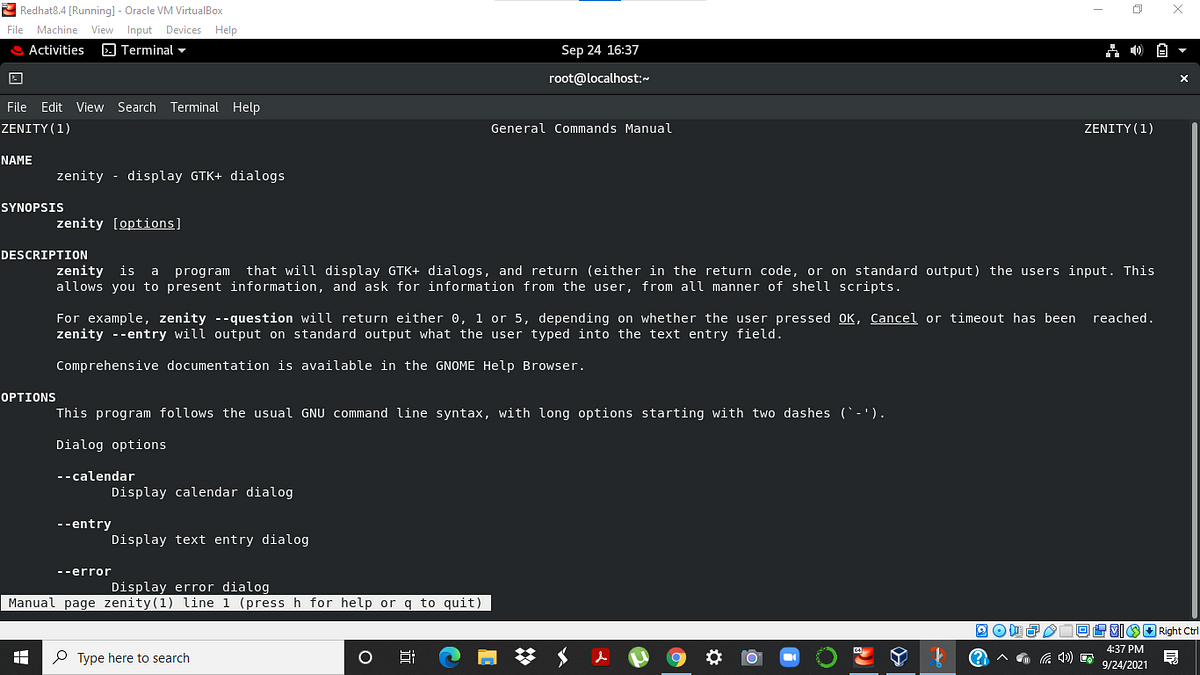 Zenity Basics In Linux Some Basic Uses Of Zenity Command In By Sayantan Samanta Medium