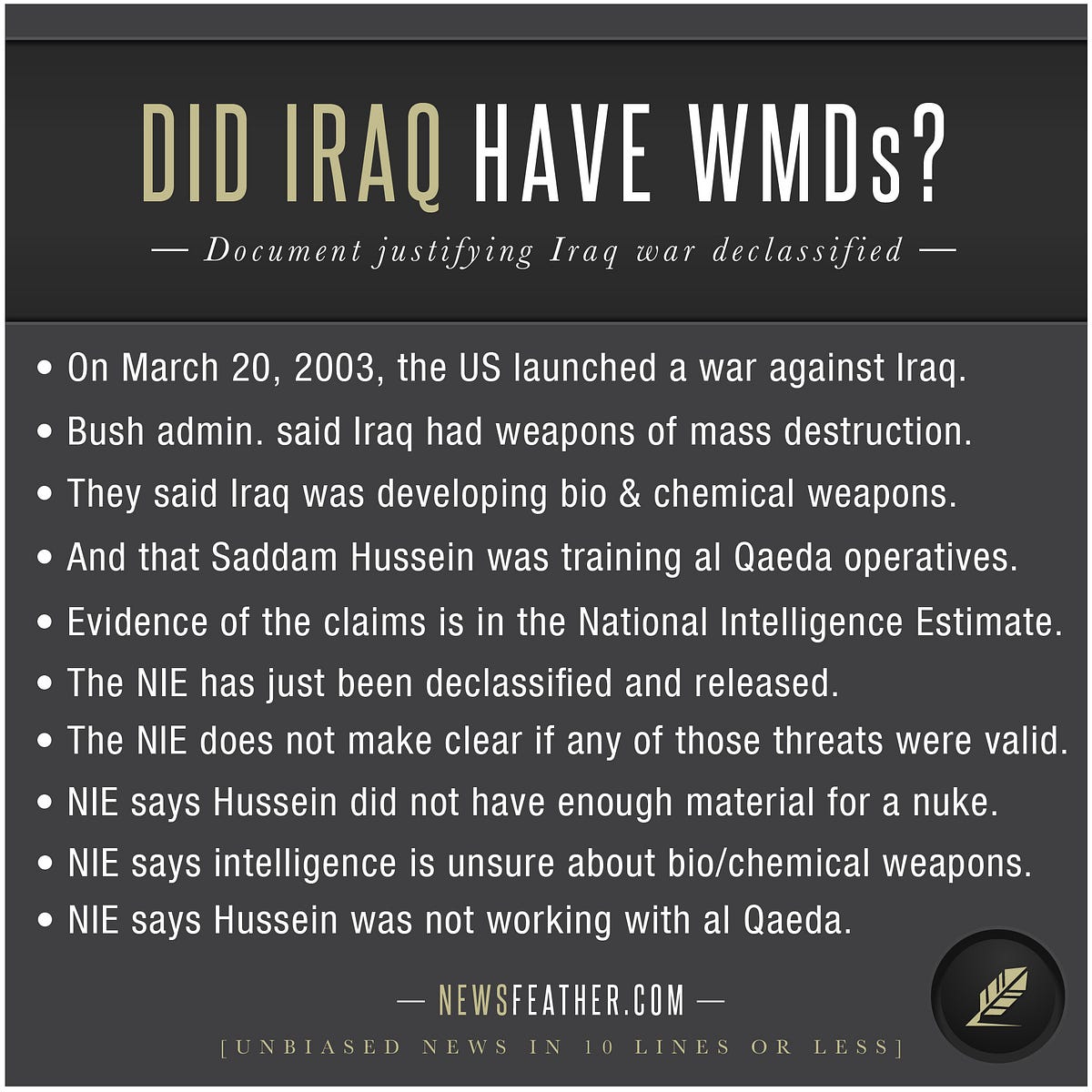Did Iraq Have WMDs?. Document justifying Iraq war… | by News Feather ...