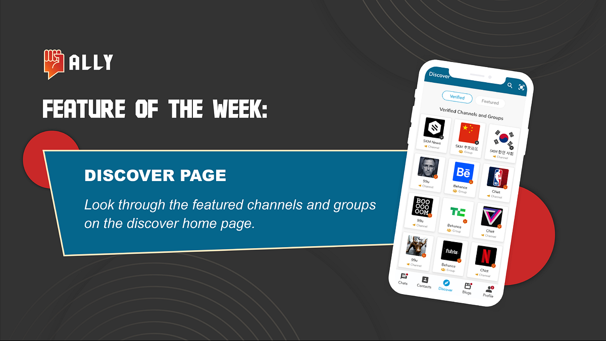 Feature of the week: Discover. The Discover page on the ALLY app… | by ...