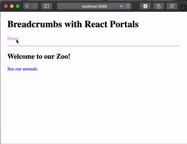 Breadcrumb component with React Portals | by Efe Behar | Medium