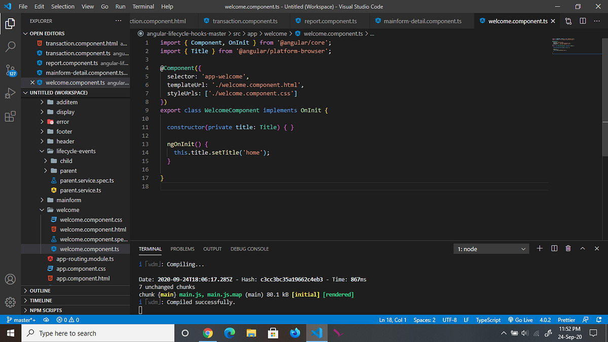 Angular Title. angular title change on every component | by Prashanth | Medium
