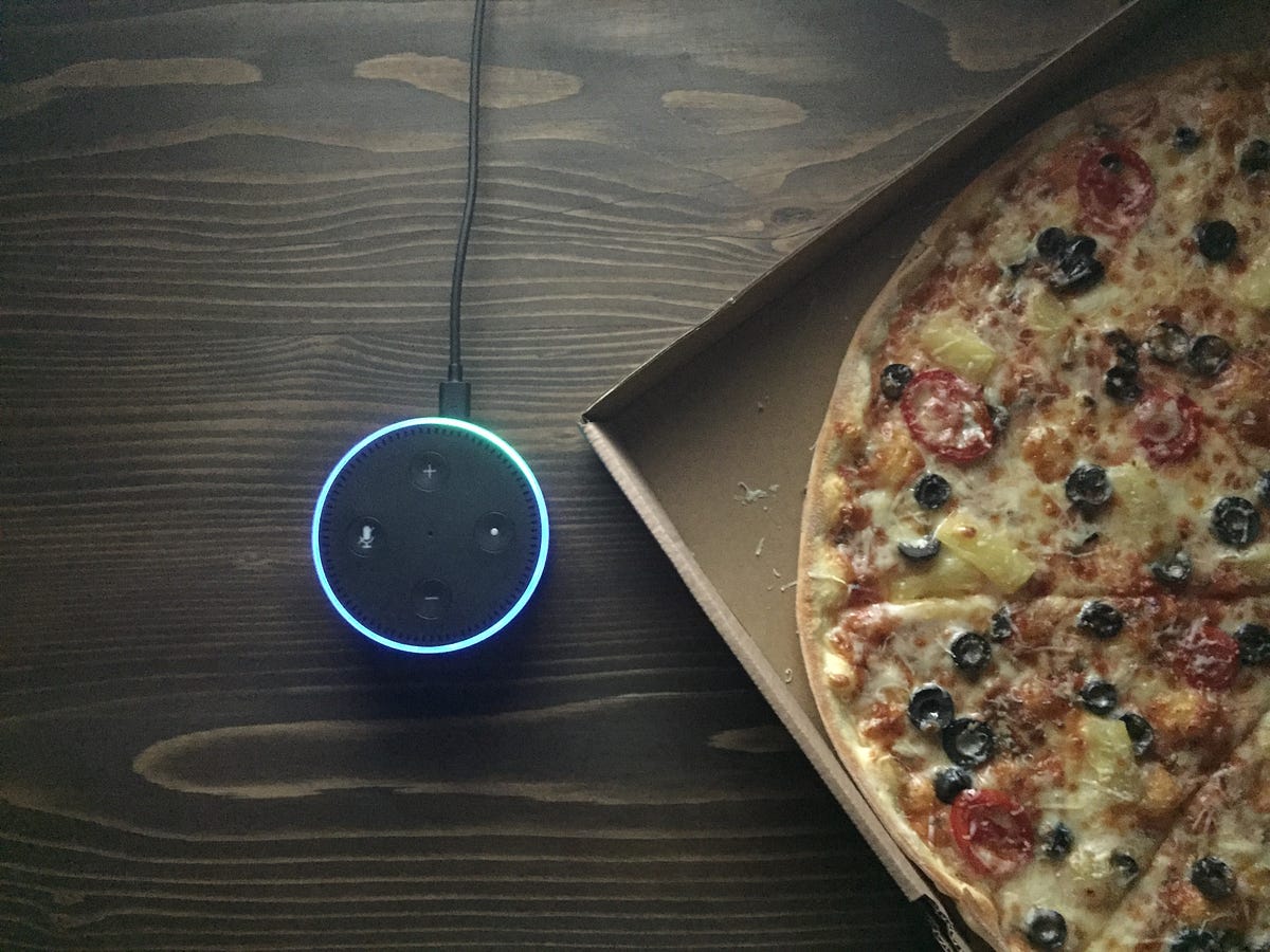 Alexa, order my favorite pizza!. Siri, Amazon Echo, Google Home gibi ...