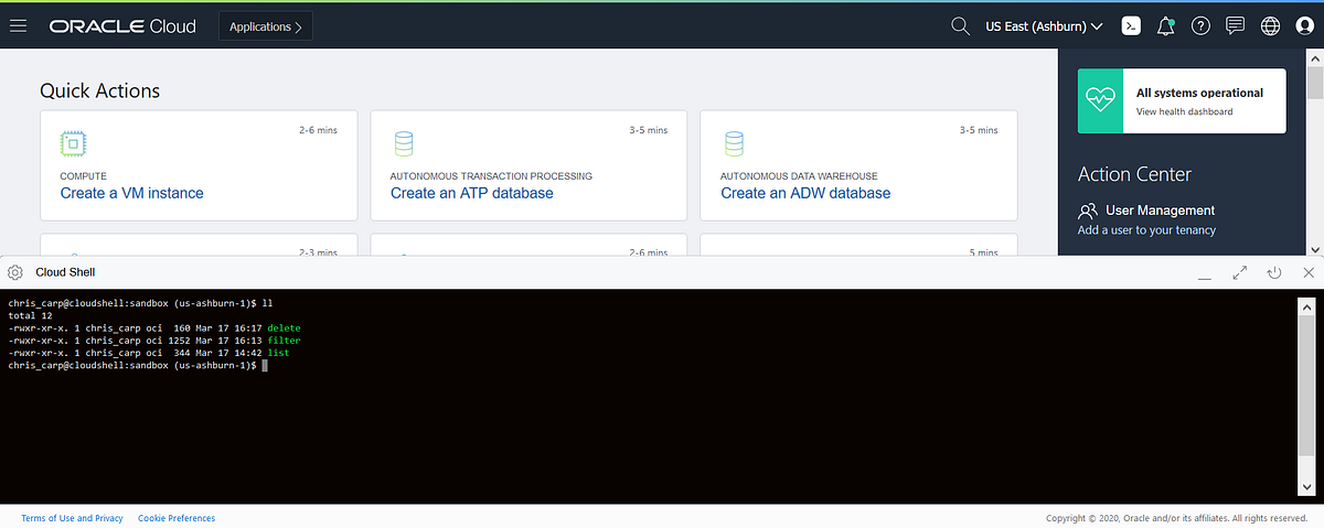 Expanding Console Functionality with the OCI Cloud Shell | by Chris ...