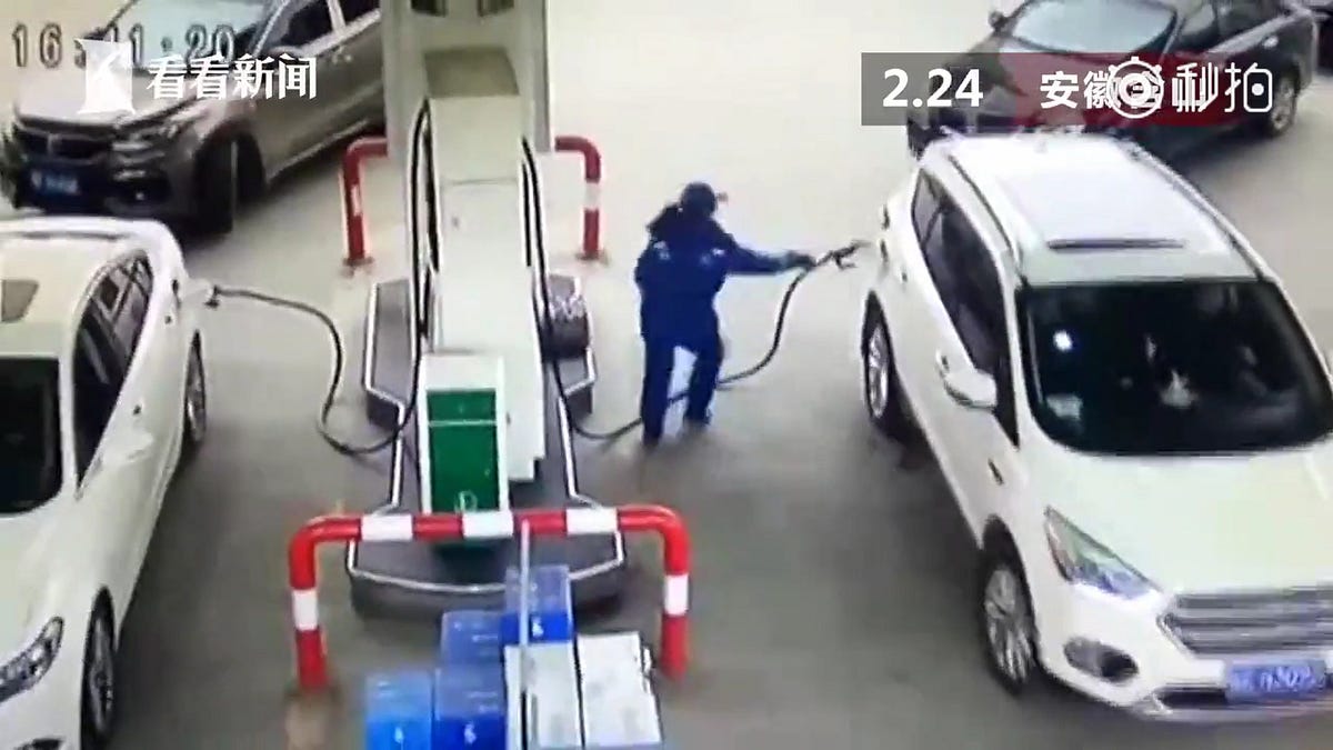 Driving Away With Gas Pump Gif | Gas Furnace