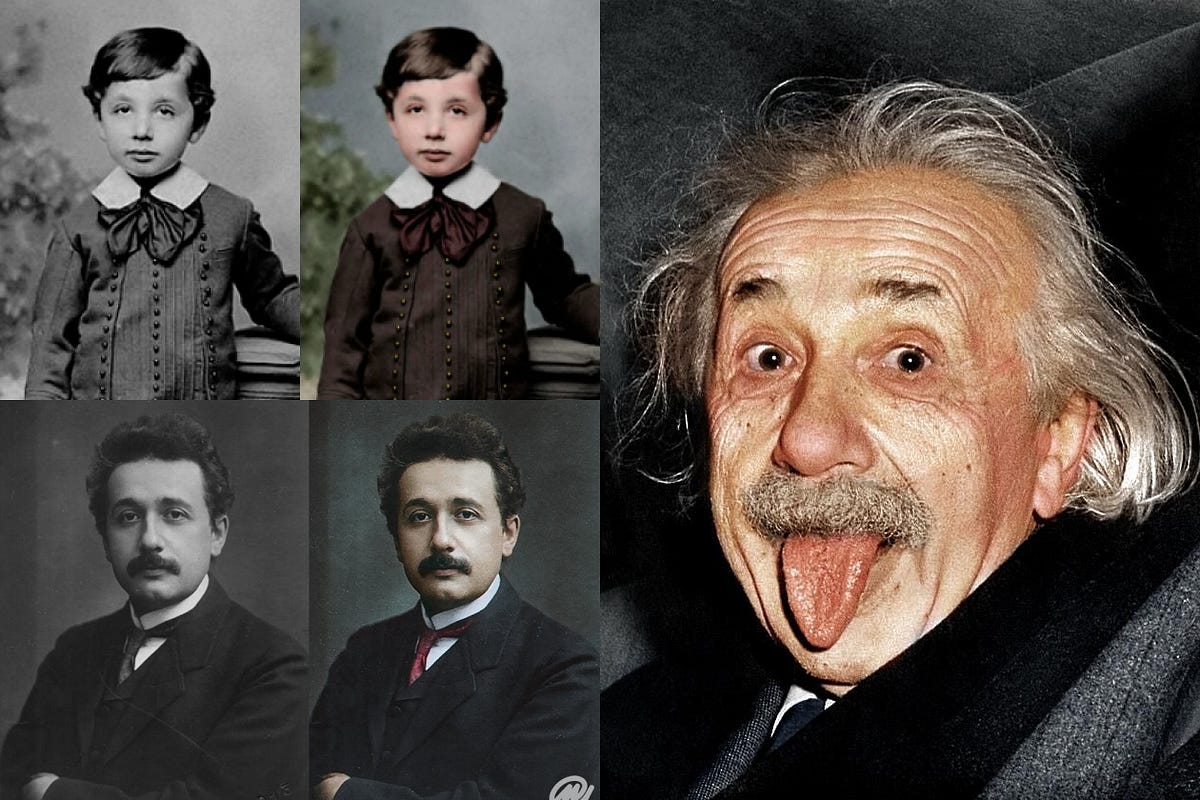 Rare Colorized Photos of Young Einstein, the Genius Born on Pi Day | by ...
