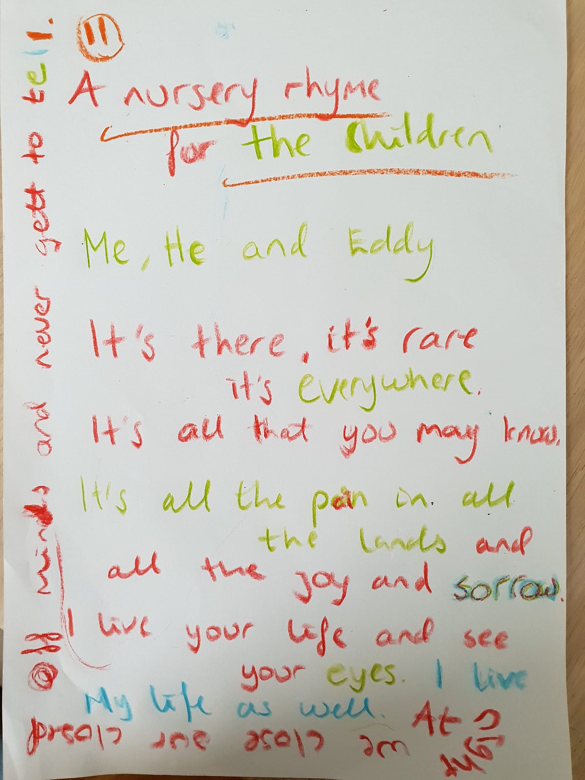 Nursery rhyme — Me, he and Eddy. Its there, its rare, its everywhere ...