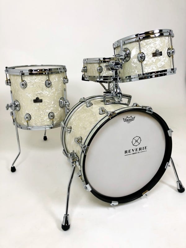 Vintage Bebop “Antique White” 4 Piece Kit | by Reverie Drums | Medium