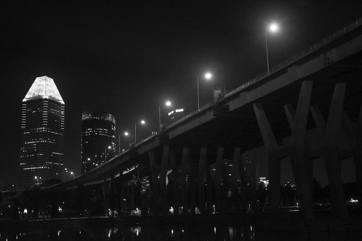 Black And White Night Time Photography