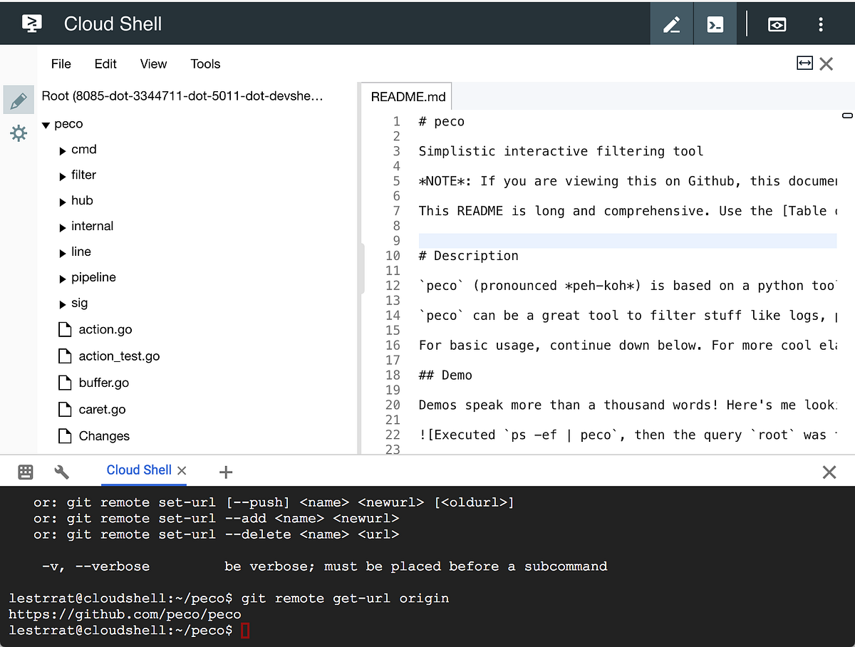 Cloud Shell Editor