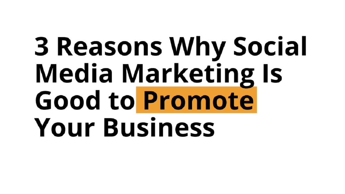 3 Reasons Why Social Media Marketing Is Good to Promote Your Business ...