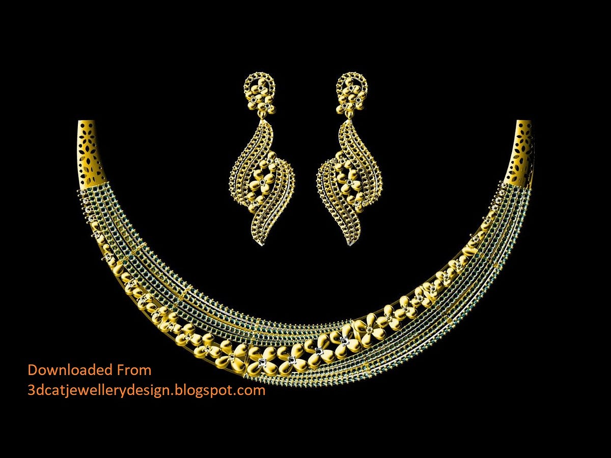 Gold necklace set design images Necklace jewelry design in 2020 | by ...